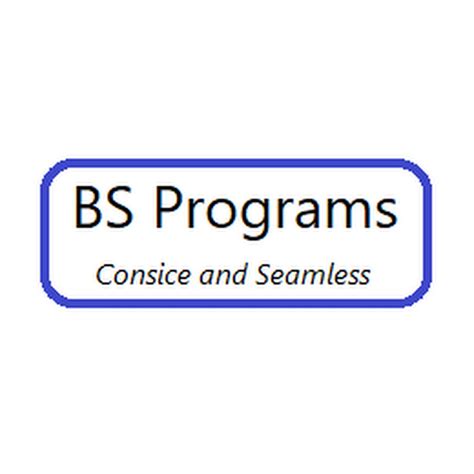 Bs Programs Youtube