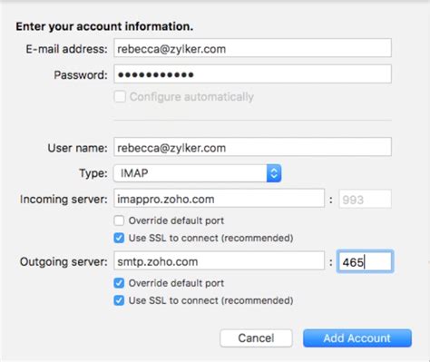 Configure In Outlook For Mac Imap