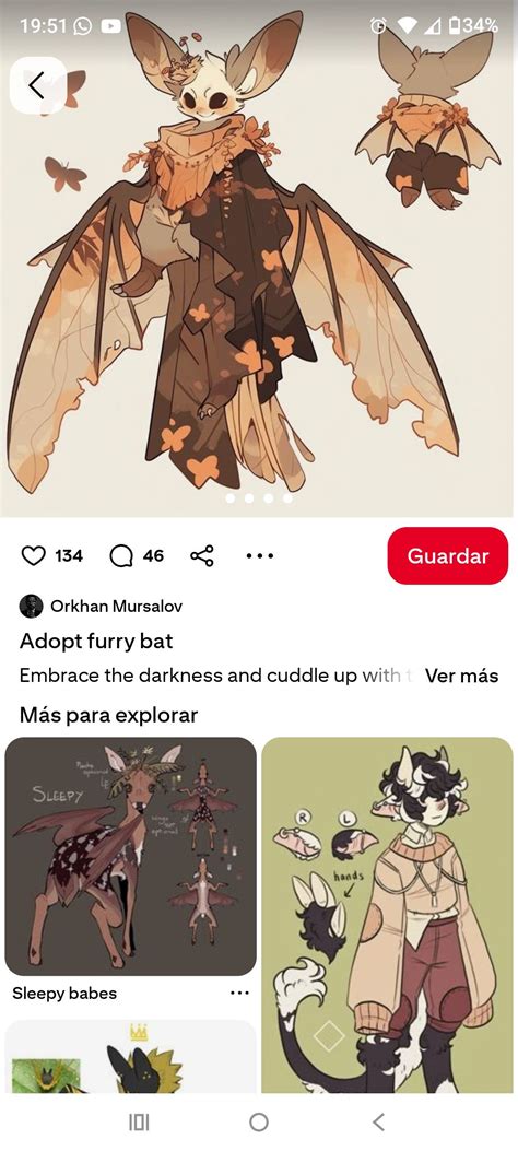 Bat Person Character Design With Floral Elements Anthro Bat Art Bats