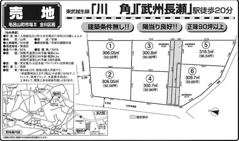 入間郡毛呂山町市場 建築条件無し売地 全6区画 1区画 1100万円 株式会社カサハラらんどホーム