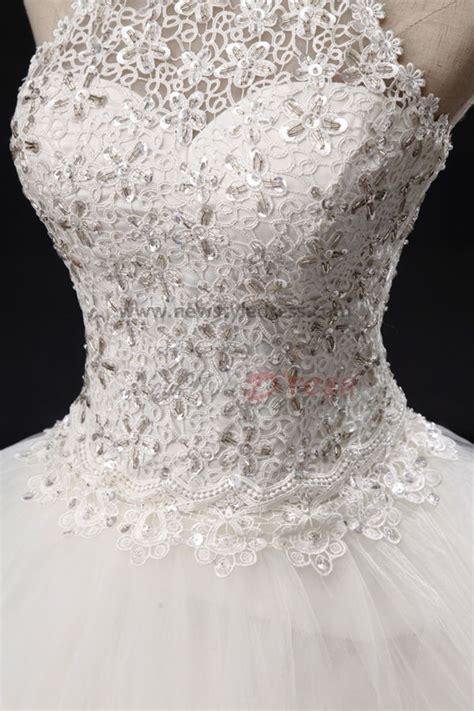 Halter Chest With Beading Tulle Organza Ball Gown Floor Length Chest