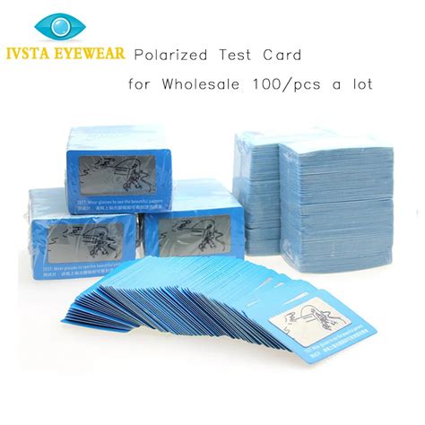 Free Shipping Wholesale 100 Pieceslot Tac Polarized Lens Test Card For