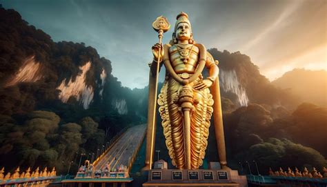 Premium Photo Lord Murugan Statue At Batu Caves