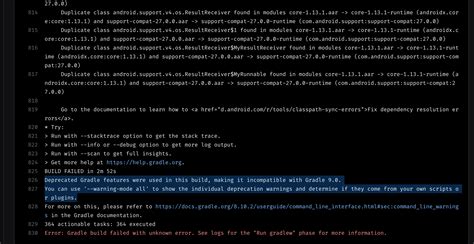 deprecated gradle features were used in this build making it