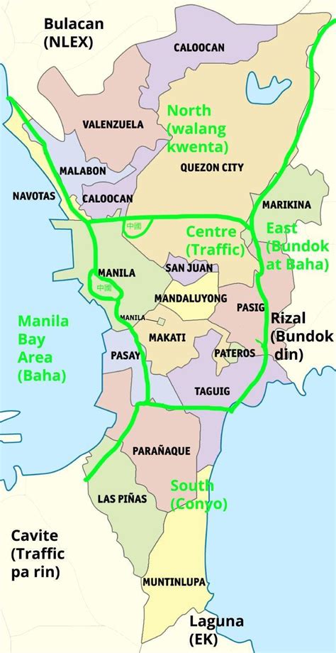 Map Of Metro Manila Philippines Cities And Towns Map Manila
