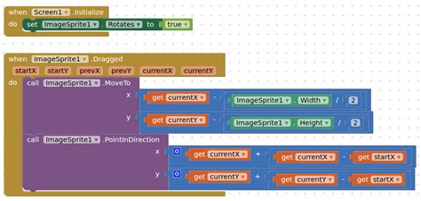 Point A Sprite Towards The Direction That I M Dragging It MIT App Inventor Help MIT App
