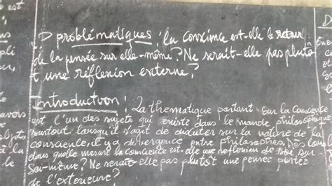 Sujet Bac Philosophie La Conscience Est Elle Int Riorit Corrig Youtube