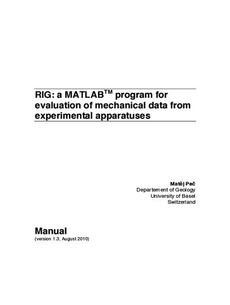Fillable Online Rig A Matlab Fax Email Print Pdffiller