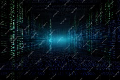 premium photo abstract binary code technology background generative ai
