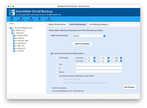 How To Export Google Workspace Email To Dropbox On Mac