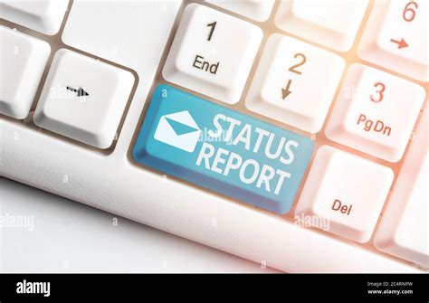 Conceptual Hand Writing Showing Status Report Concept Meaning Summarizes The Particular