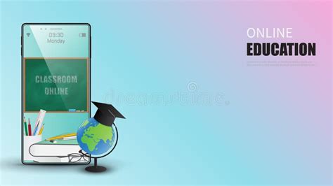 Online Education Concept E Learning On Mobile Phone Lecture Online By Smartphone Application