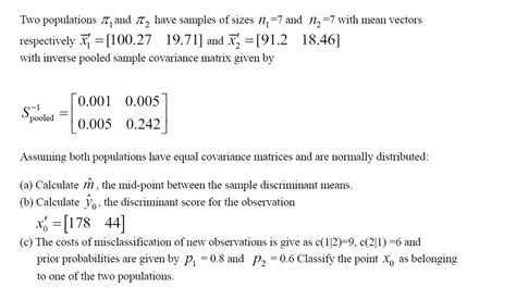 Solved Two Populations π1 And π2 Have Samples Of Sizes N17