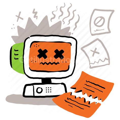Download Computer Device Meltdown Malfunction Paper Torn Xmark