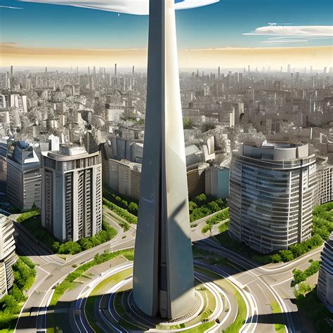 Buenos Aires City With Obelisco Highly Detailed Articifial Fut Arthub Ai