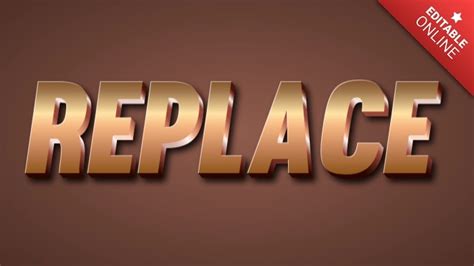 Replace Bronze Text Effect Generator