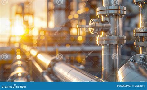 Pipeline Above The Earth Industrial Factory Wallpaper Stock