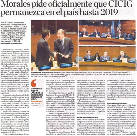 Prensa Destaca Solicitud De Ampliación De Prórroga De La Cicig