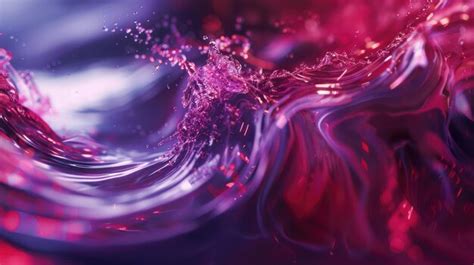 A Close Up View Of A Wave And Hyper Dimensional Superfluid Swirls