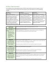 Develop A Claim Assess Rubric Pdf Develop A Claim Assessment The