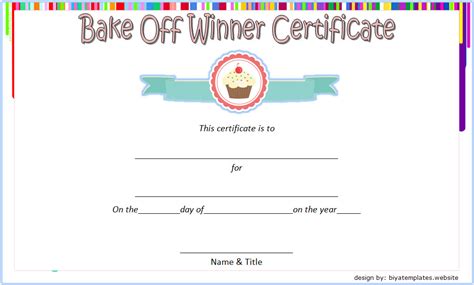 7 Bake Off Certificate Template Free Printables 2021 Sweet Designs