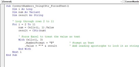 How To Convert Numbers To Strings In Excel Vba 3 Examples Excel Insider
