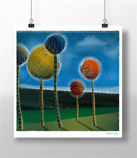 Funny Trees III Limited Edition Archival Giclée Print Annette Kraus Illustration and Design
