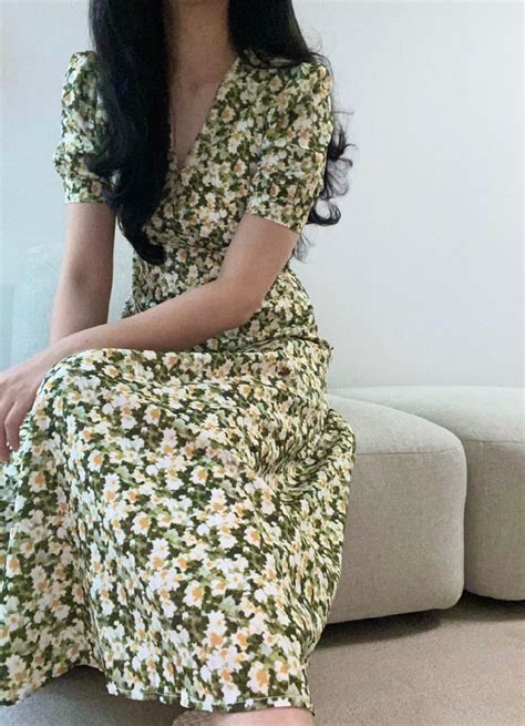 릴리 여름 로맨틱 프리지아 롱 플라워 원피스