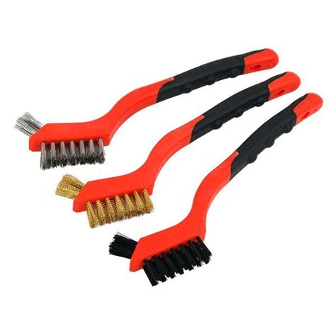 Zestaw szczotek drucianych nylon mosiądz stal 3szt Autona
