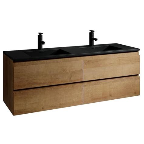 Meuble de salle de bain Angela 160 cm Badplaats Chêne Tiroirs