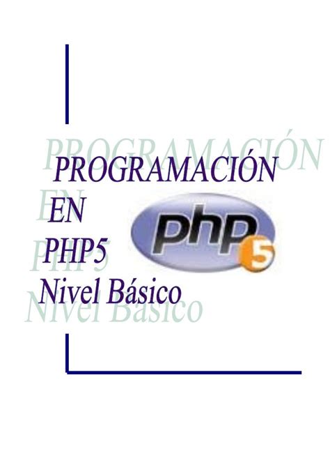 PDF de programación Programación en PHP5 Nivel Básico