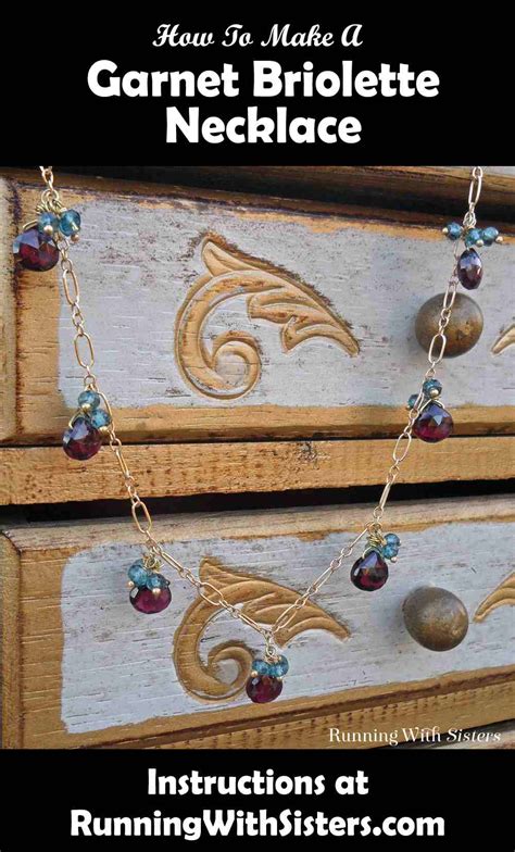 Elegant Garnet Briolette Necklace Running With Sisters