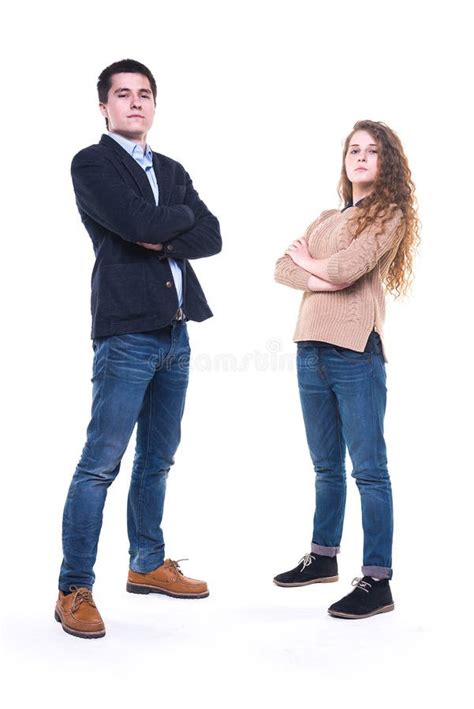 Hermano Y Hermana Aislados En Blanco Imagen De Archivo Imagen De