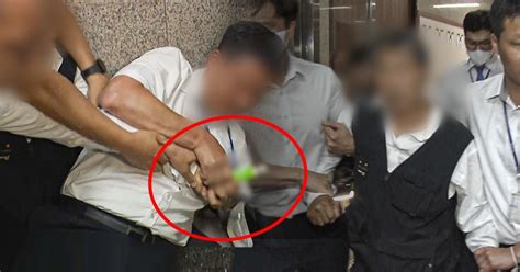 이재명 대표실 앞서 또 흉기소동‥나라 망하고 있다 혈서 쓰려다‥
