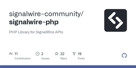 Github Signalwire Communitysignalwire Php Php Library For