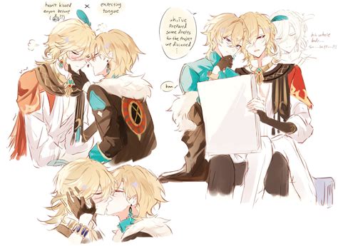 Aventurine And Kaveh Genshin Impact And 3 More Drawn By Kinoerou