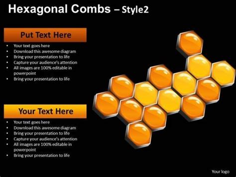 PowerPoint Presentation Hexagonal Combs Education Ppt Design Slides