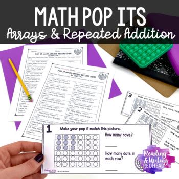 Repeated Addition Arrays Task Cards Beginning Multiplication Task Cards Popits