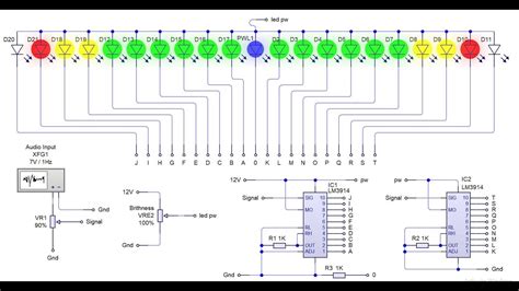 How To Make Audio Level Vu Meter Using Lm Ic Lm Ic Lm Ic