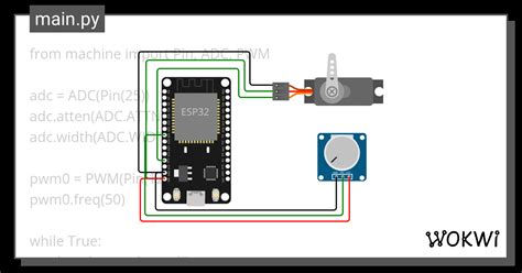 Potentiometer Servo Motor Wokwi Esp32 Stm32 Arduino Simulator