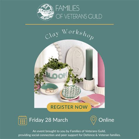 Online Clay Workshop Families Of Veterans Guild