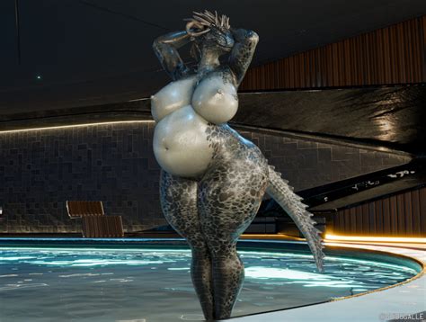 Rule 34 3d Absurd Res Anthro Areola Argonian Arms Behind Head Arms Up
