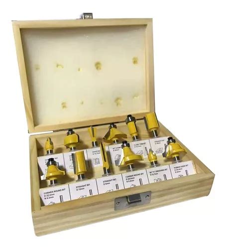 Juego De Fresas 14 X Pzas Caja Madera Kamasa 45 Off