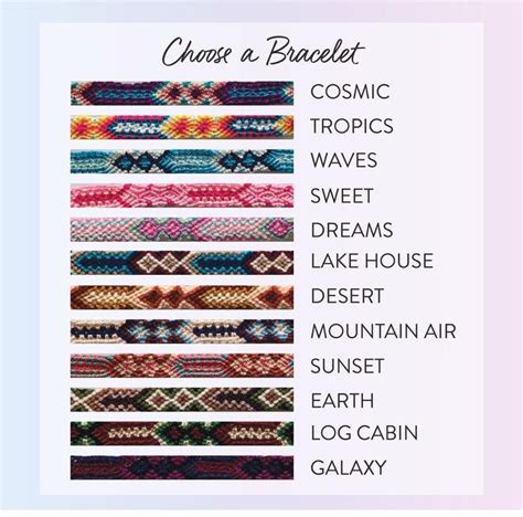 Friendship Bracelet Choice Of Color Blue Pink Pastelneutral Bright