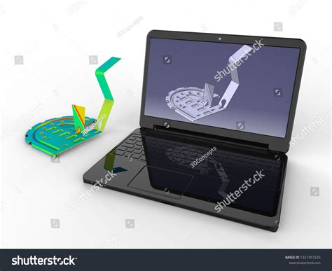 D Render Finite Element Analysis On Stock Illustration