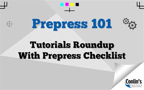 Prepress 101 Tutorials Roundup With Printable Prepress Checklist