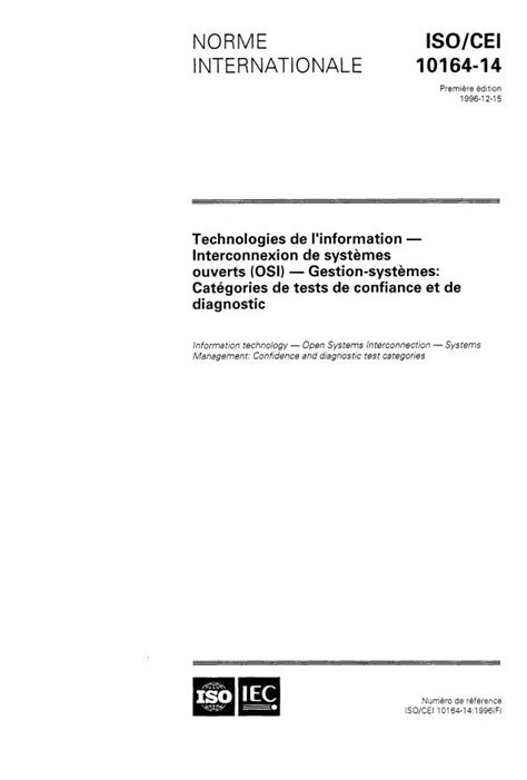 ISO IEC Information Technology Open Systems Interconnection Systems Management