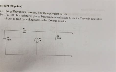 Solved Blem Points A Using Thevenin S Theorem Chegg