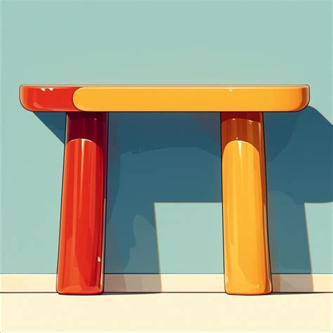 Premium Vector Modern Console Table With Metal Legs
