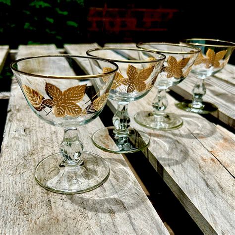 Libbey Gold Leaf Etsy